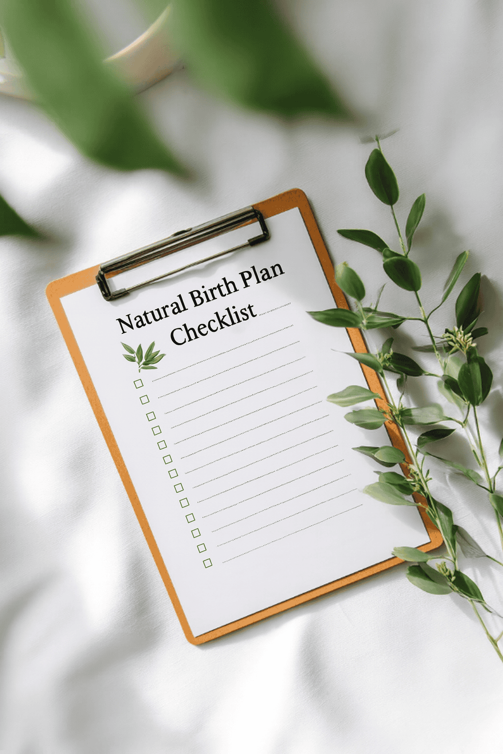 Natural Birthing Plan Checklist for Expecting Moms