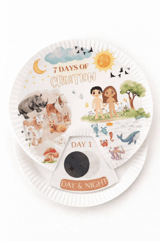 Days of Creation Craft for Kids: How to Make a Creation Wheel