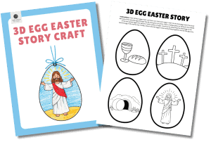 Easy 3D Easter Tomb Craft for Kids (Free Printable Included)