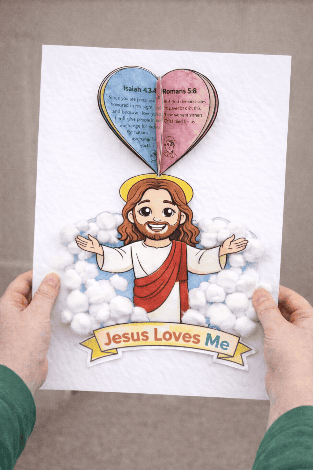Jesus Loves Me Craft for Kids: Simple Valentine Activity with Free ...