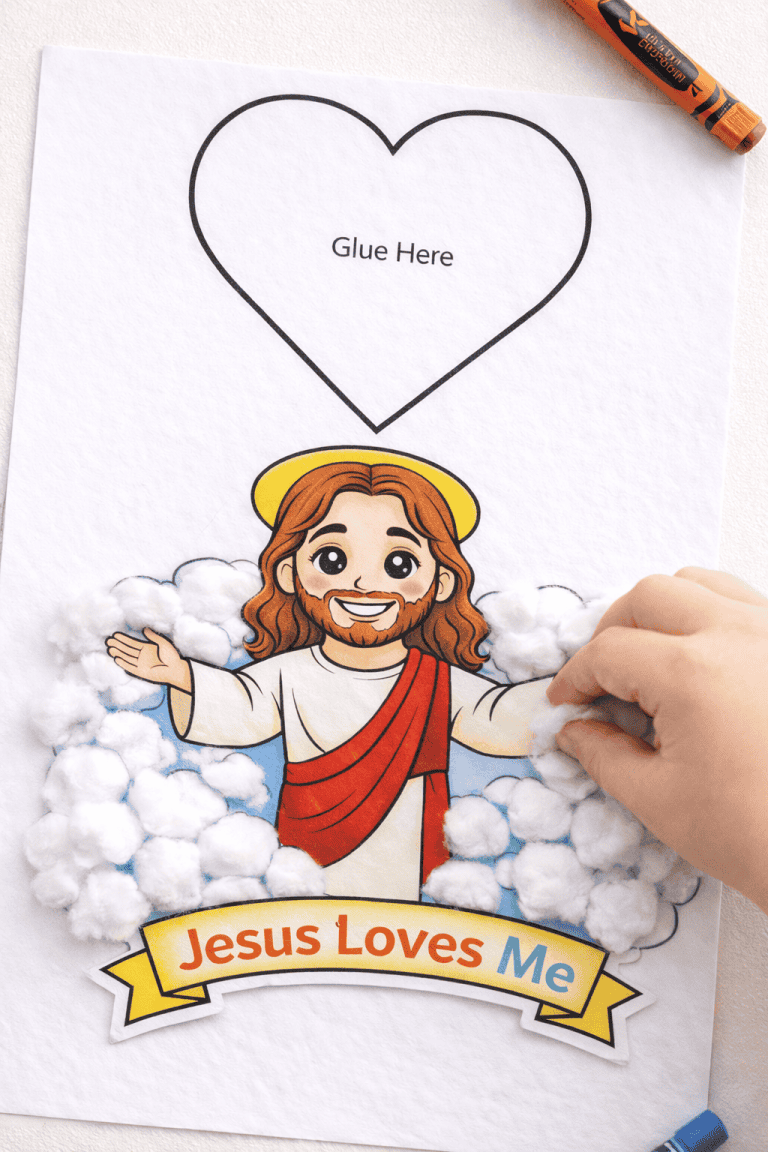 Jesus Loves Me Craft for Kids: Simple Valentine Activity with Free ...