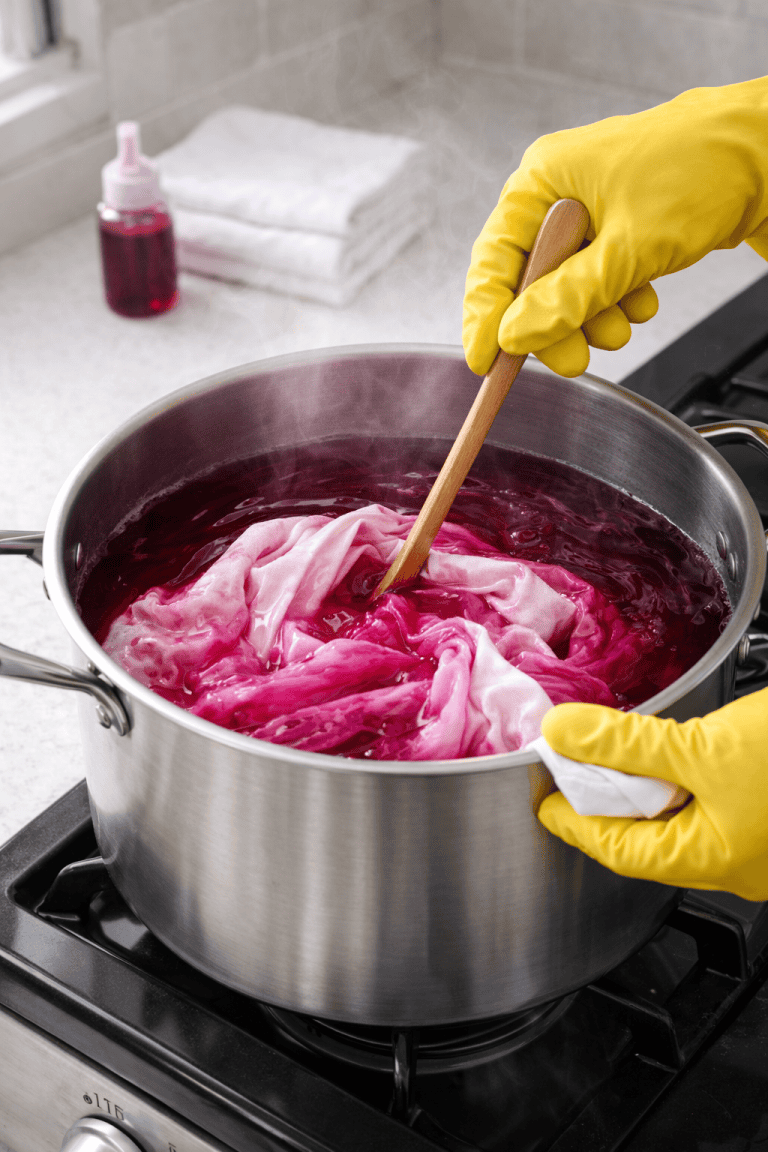How to Dye Fabric at Home (Easy Stovetop Method Step-by-Step)