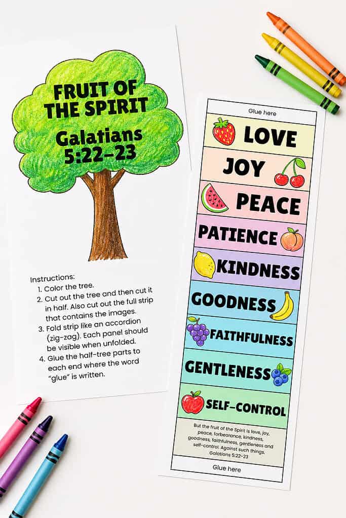 Fruit of the Spirit Tree Craft for Kids (FREE Printable!)