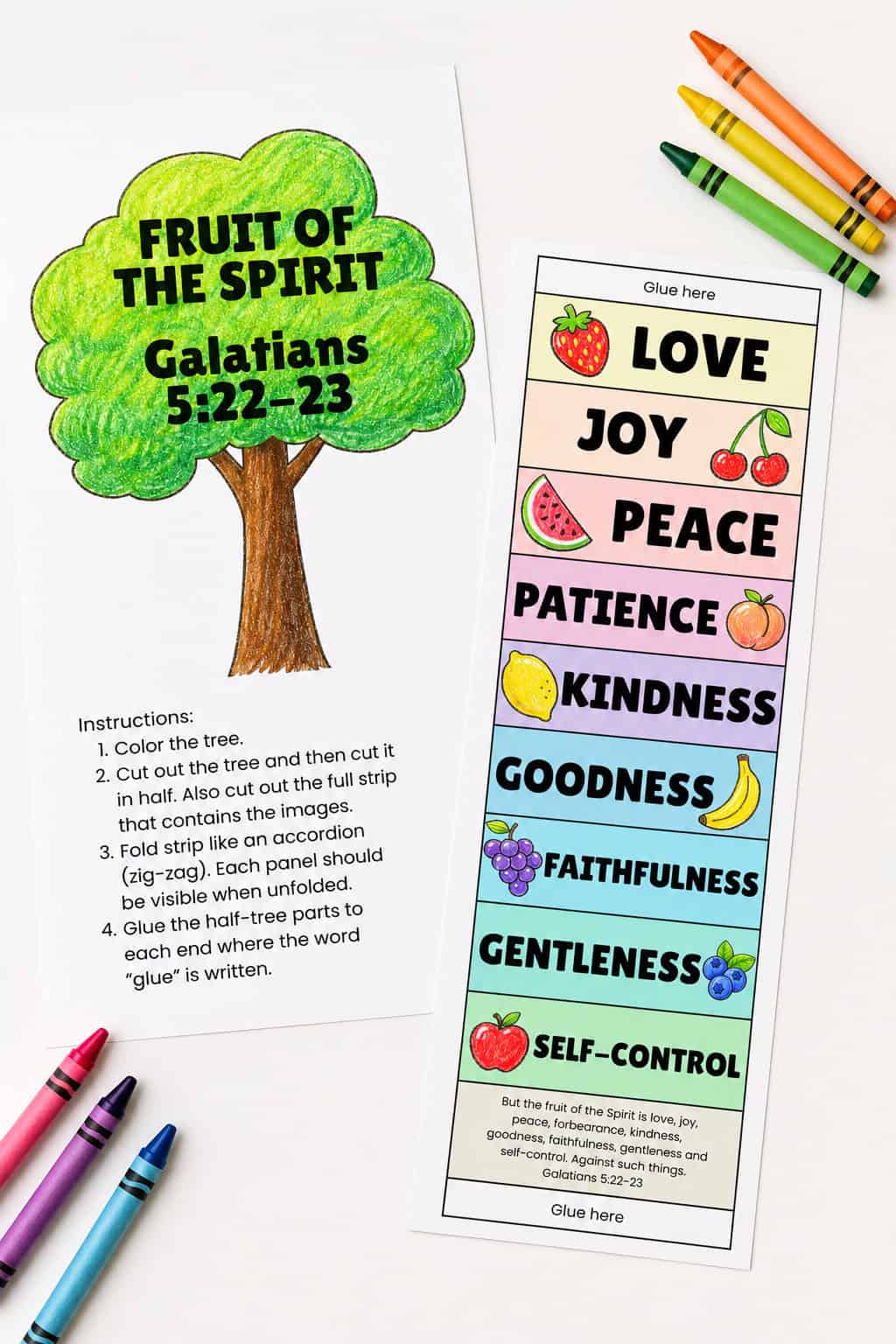Fruit of the Spirit Tree Craft for Kids (FREE Printable!)